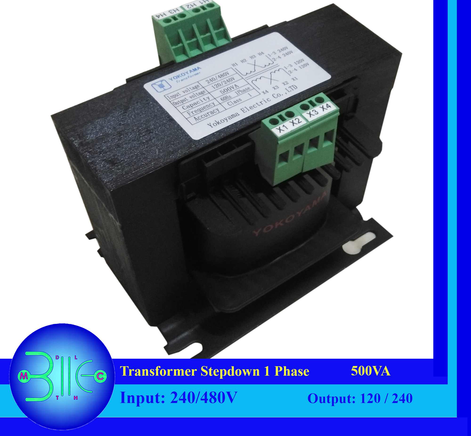 500VA Step Down Transformer Capacity: 500VA, Primary Voltage: 240VAC ...