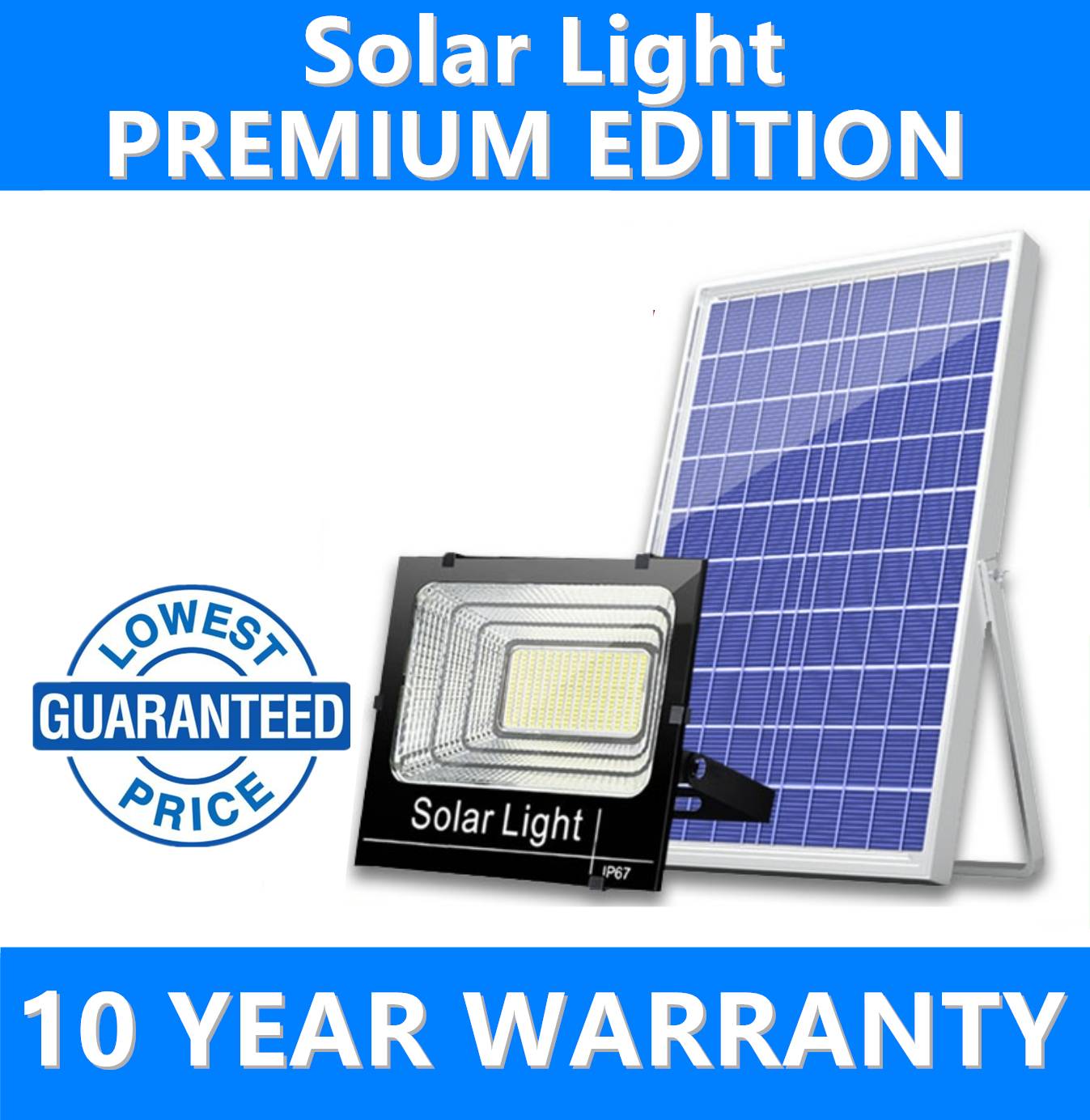 Solar Flood Light 100W-600W 5-Year Warranty Outdoor Lighting Waterproof ...