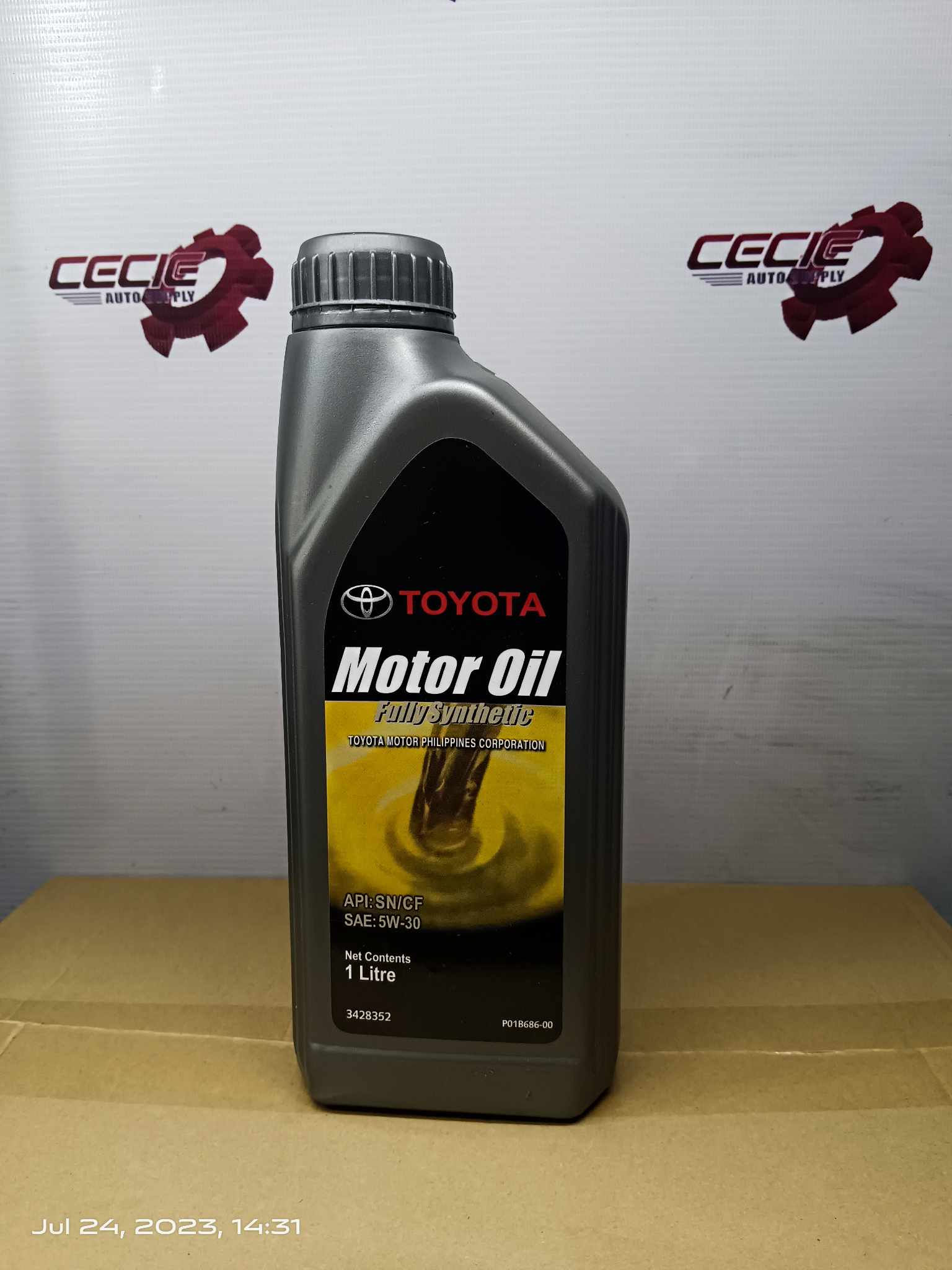 Toyota Genuine Motor Oil Fully Synthetic API:SN/CF SAE 5W-30 1 Liter ...