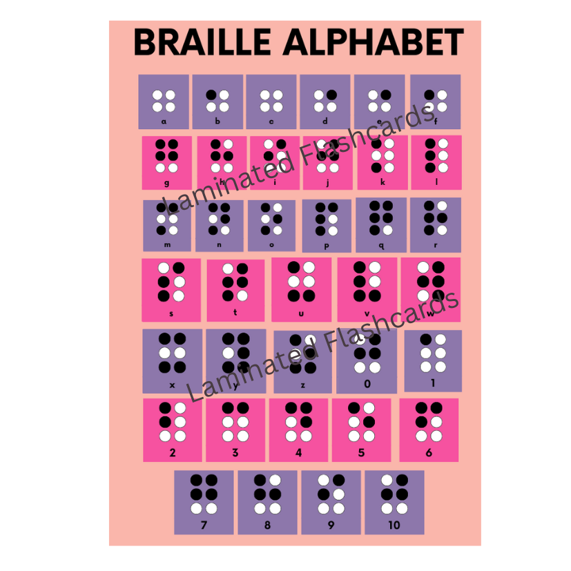 Laminated Braille Charts for Kids, Learners and Teachers | Lazada PH