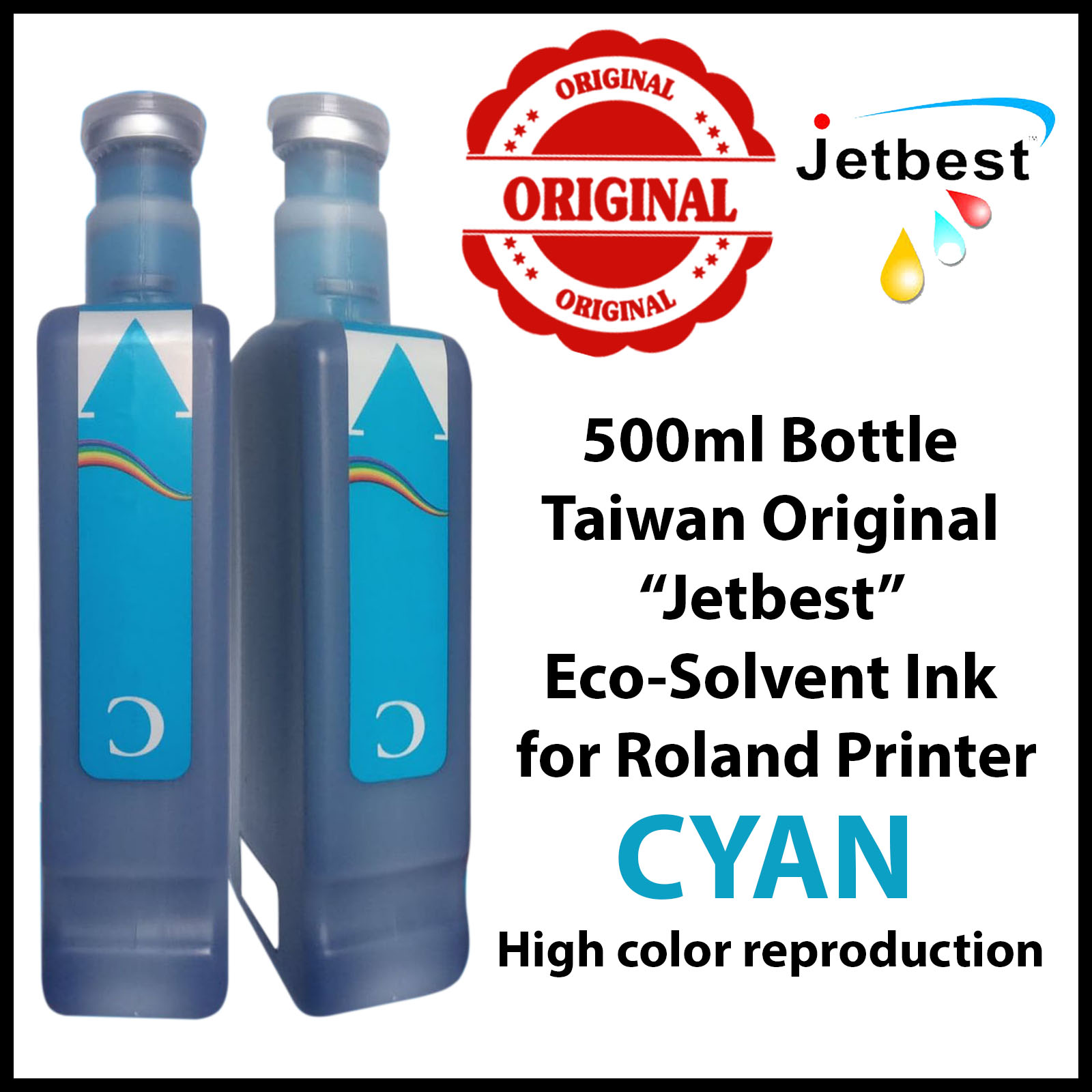 Jetbest Eco Solvent INK CMYK and Cleaning Solution for DX4 DX5 DX7 ...