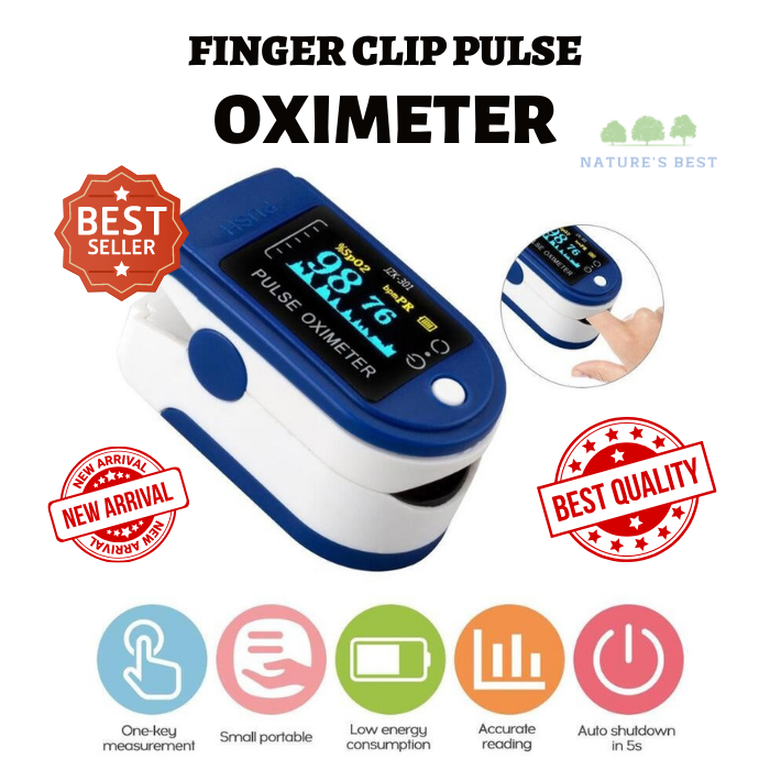 DIGITAL FINGER CLIP PULSE OXIMETER HOUSEHOLD TOOL Blood Oxygen Finger ...