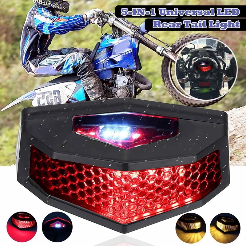 New 12V Universal Motorcycle ATV Taillight 5In1 LED Rear Tail Lights ...