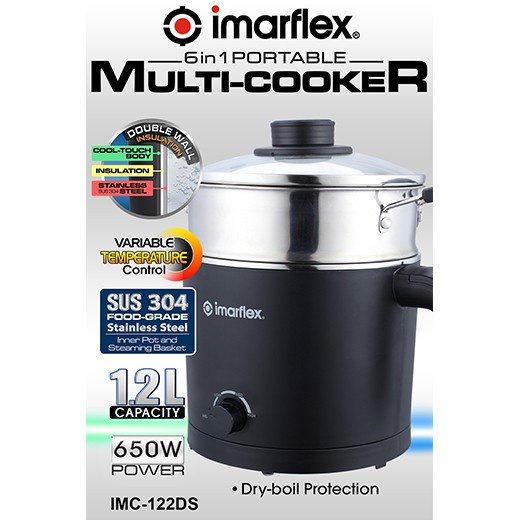 Imarflex Multi Cooker 1.2L IMC-122DS Portable | Lazada PH