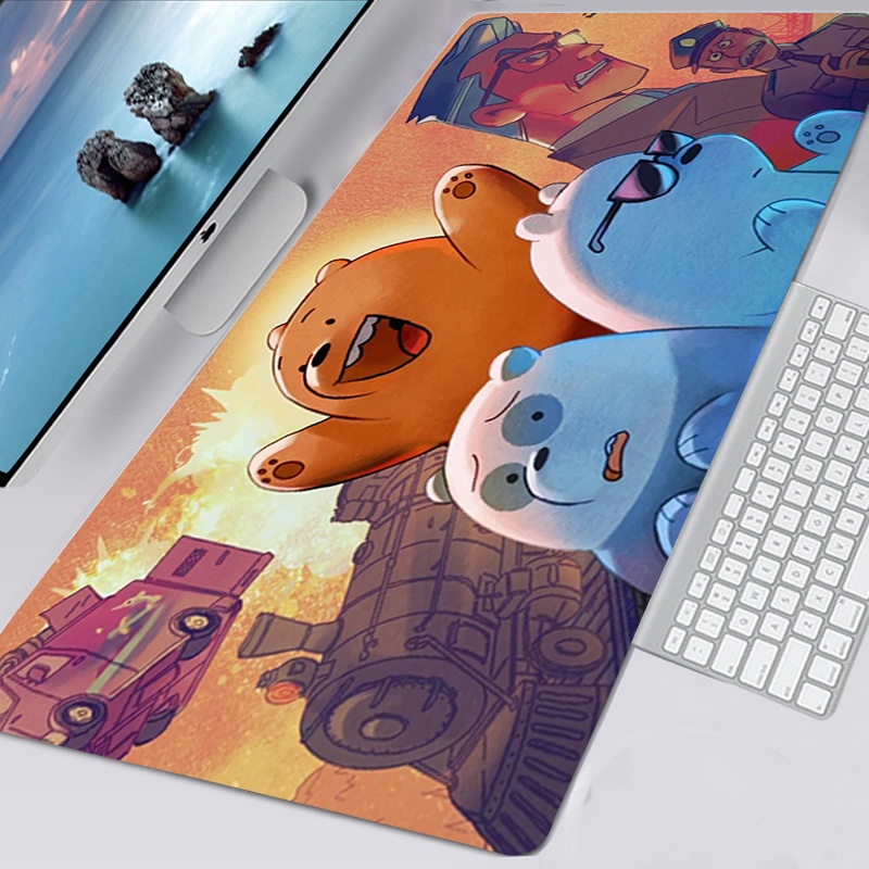 Kawaii South Korea We Three Bare Bear Mousepad Gamer Non-slip Mouse Pad ...