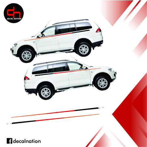 Mitsubishi Montero sport Weatherproof Car Decals Cut Out Vinyl Sticker ...
