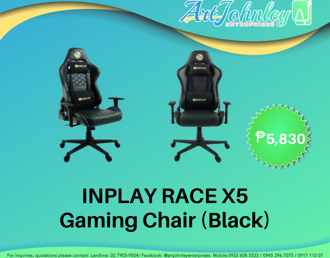 INPLAY RACE X5 Gaming Chair (Black) | Lazada PH