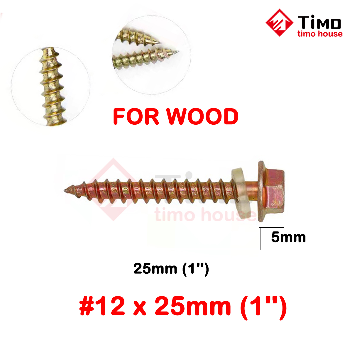 (100pcs) Wood Screw Tex Screw for Wood Texscrew for Kahoy Text Screws ...