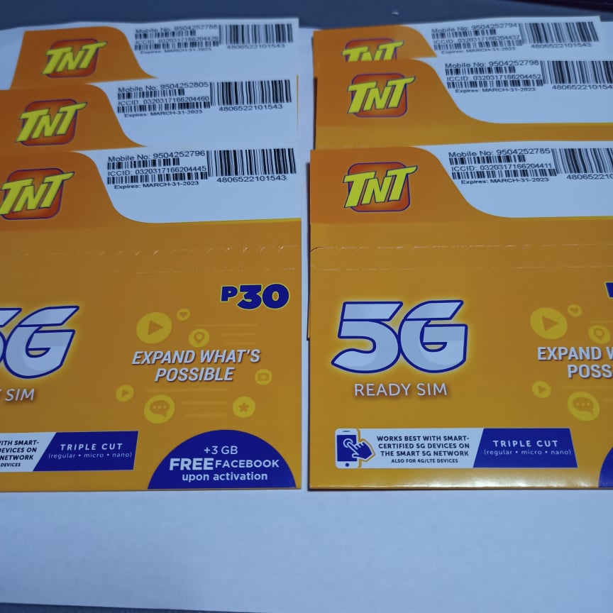 TNT 5G PREPAID SIM TRI-CUT NANO/MICRO | Lazada PH