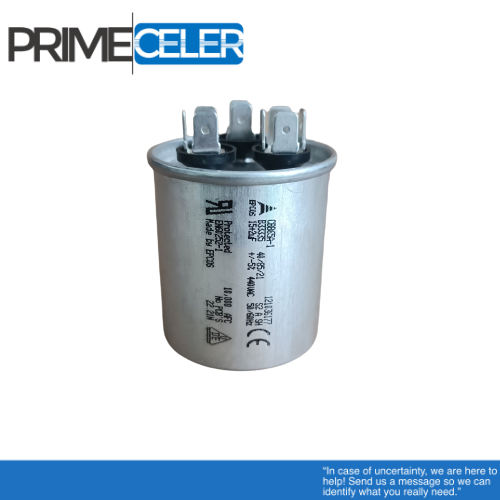 Capacitor for Aircon 15+2uF / 440VAC (Round / Silver) EPCOS Brand ...