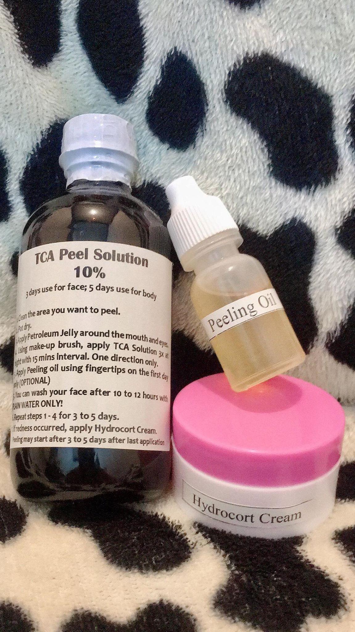 TCA Peel Set 10% (TCA 120ml, Peeling Oil 20ml, Hydrocort Cream 10g ...