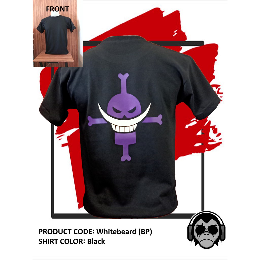 T Shirt/Whitebeard back print One piece anime inspired shirt | Lazada PH