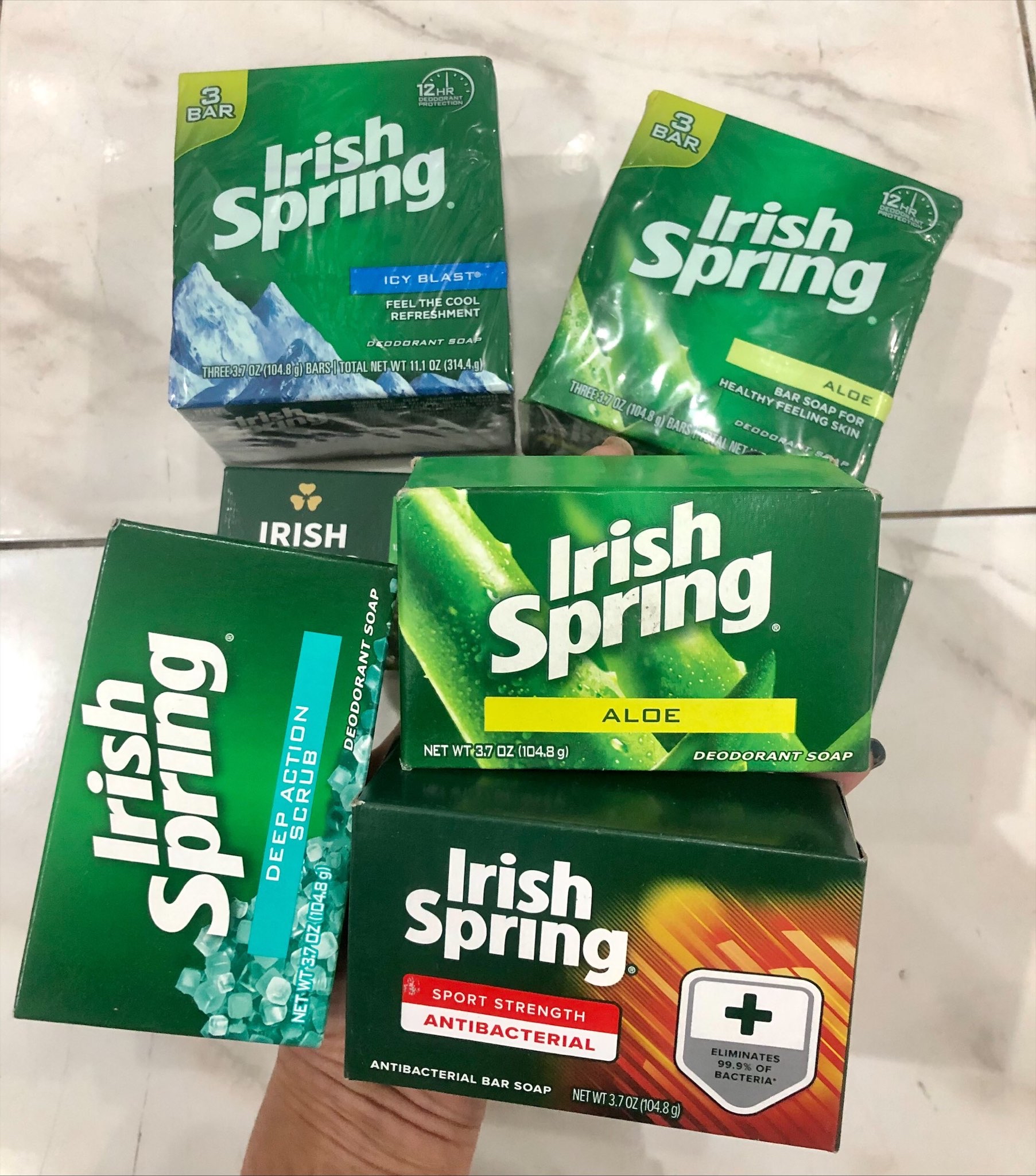 Irish Spring Bar Soap Original Clean I Aloe I Antibacterial I Icy Blast ...