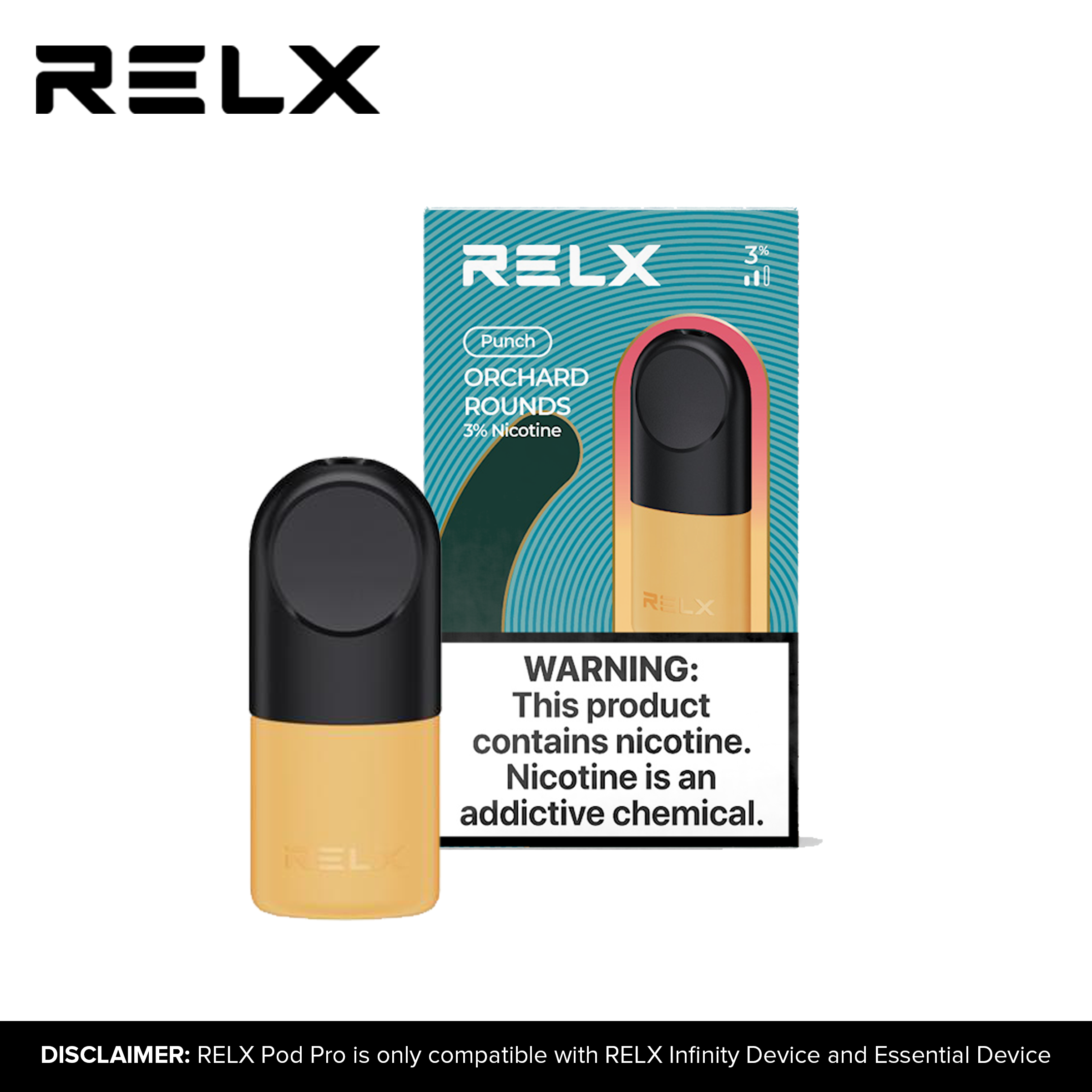 RELX Pod Pro ORCHARD ROUNDS/PEACH Flavor For RELX INFINITY Leak ...