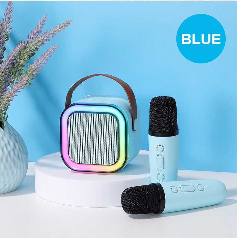 K12 Mini Karaoke2MIC Wireless Bluetooth speaker with mic dual microphone Karaoke speaker with ...