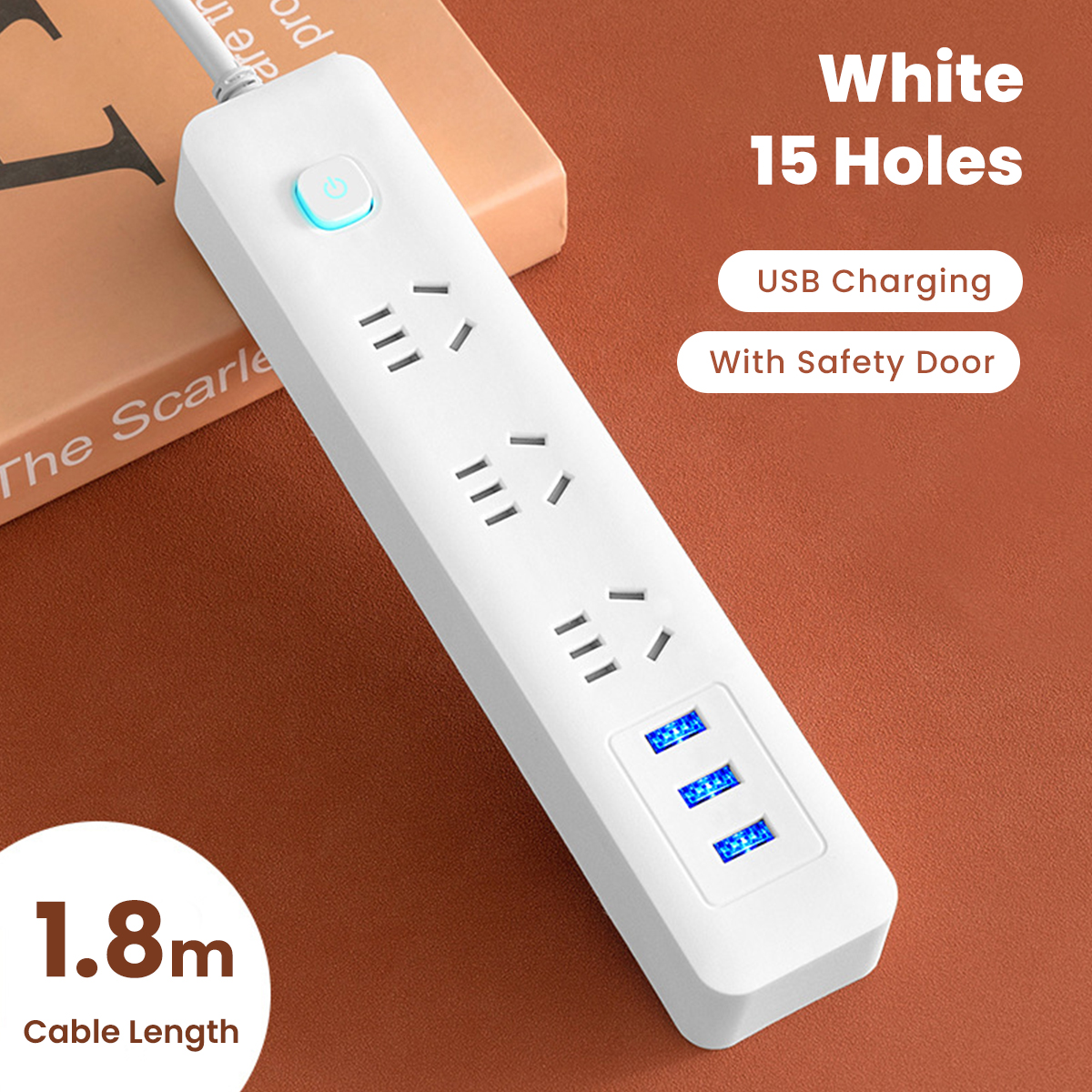 Multi-Function Socketwith 3 Power Socket + 3 USB Ports Tabletop Power Strip | Lazada PH