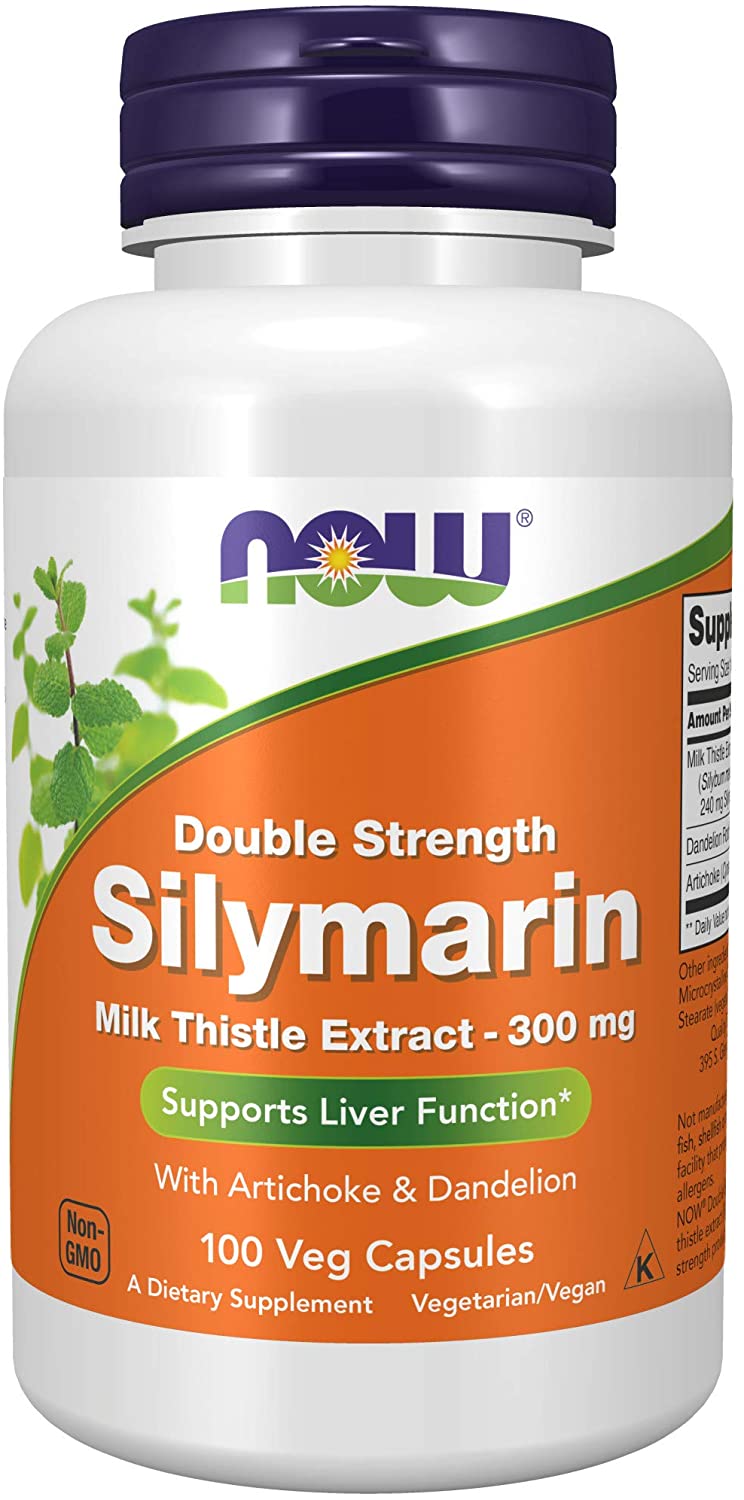 NOW Supplements Double Strength Silymarin Milk Thistle Extract 300 mg ...