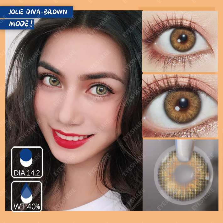 2022 new🔥🔥 JOLIE DIVA series mixed-race contact lenses contact lense natural brown European and ...