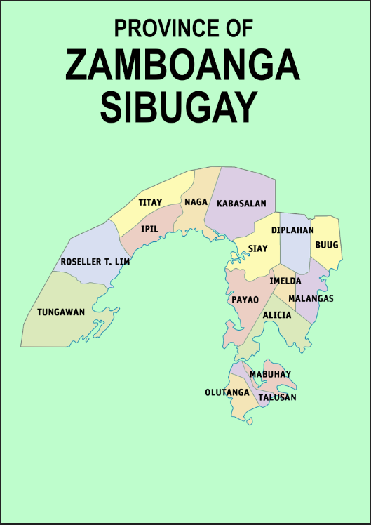 Zamboanga Sibugay Province Map Waterproof A4 Laminated Chart | Lazada PH