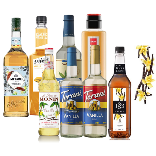 VANILLA COFFEE SYRUPS - MATHIEU TEISSEIRE, EASY BRAND, DAVINCI, MONIN ...