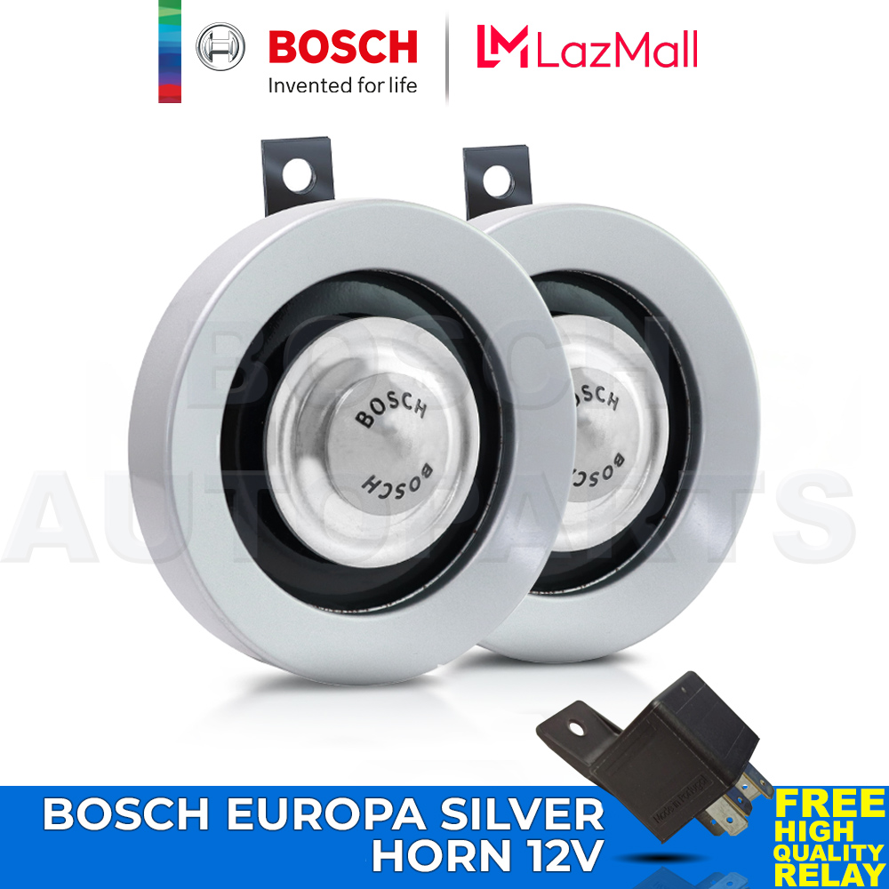 BOSCH HORN EUROPA SILVER 12V W/ FREE RELAY ORIGINAL | Lazada PH