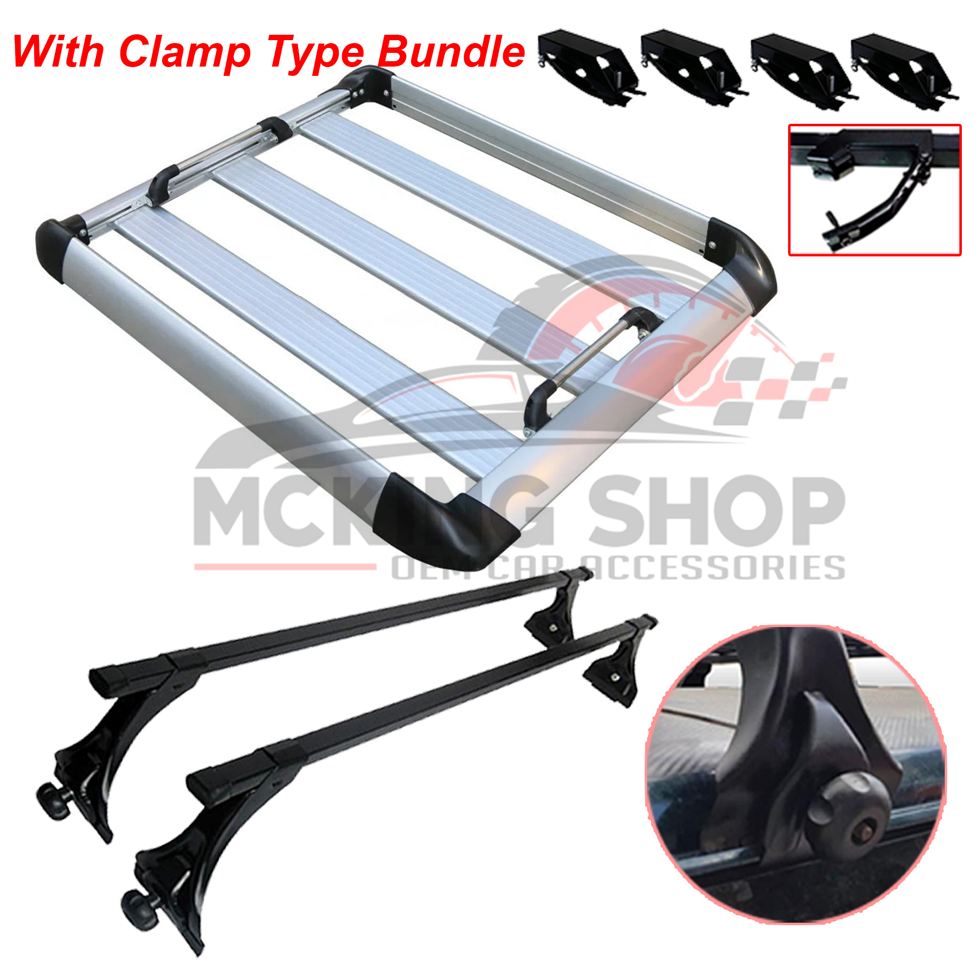 38x38 Universal Aluminum Roof Rack / Roofrack Top Load / Topload Cargo ...