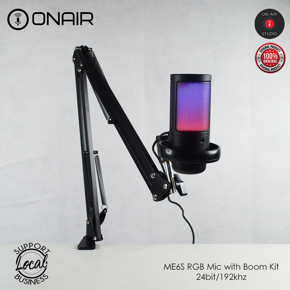 ONAIR ME6S RGB MIC Gaming Condenser Microphone 24bit/192khz | Lazada PH