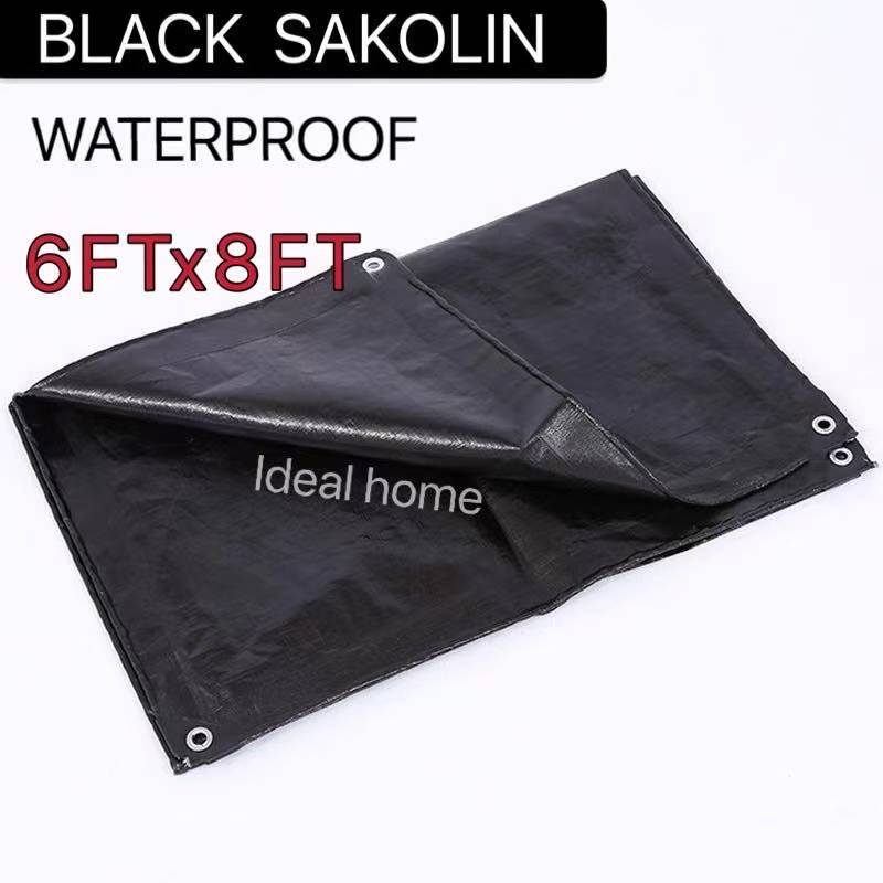 Sako Black 6FTx8FT / 8FTx9FT / 6FTx6FT Trapal Waterproof Multi Purpose ...