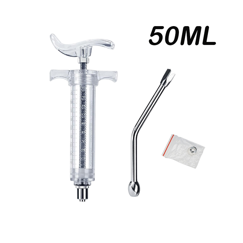 Fiber Glass Syringe 5/10/20ml Veterinary Feeding Injector with Drench ...