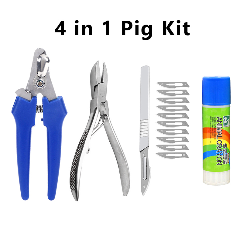 3 in 1 Pig Kit Piglets Tail Cutter + pig teeth forceps + Pig Castration ...