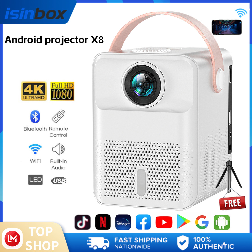 [Free 1*Tripod] iSinbox Android Smart Projector mini portable X8 1080P ...