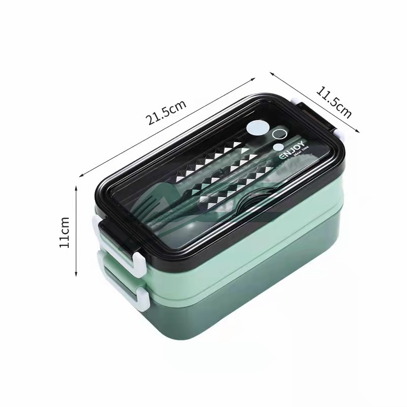 Japanese-style bento box double-layer lunch box sealed multi-layer ...