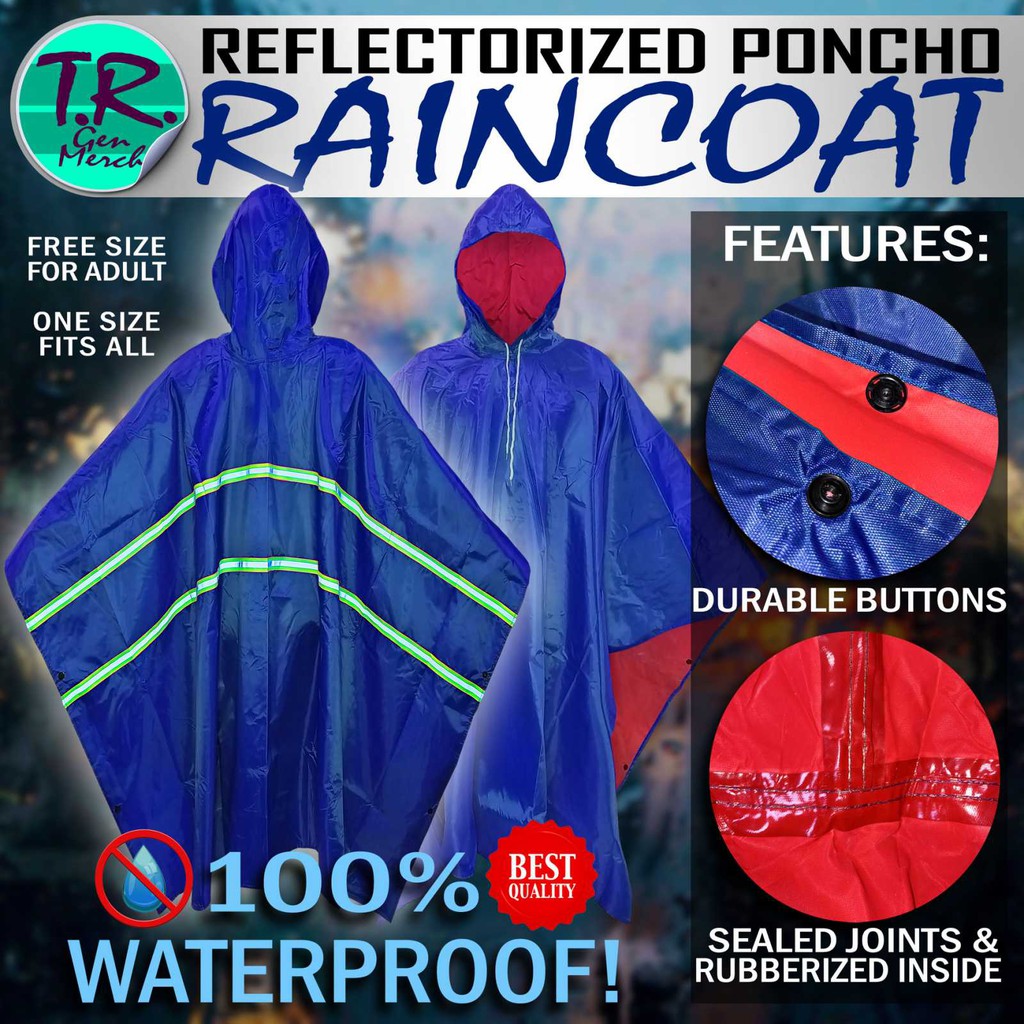 High Quality Motorcycle Waterproof Rain Coat PONCHO Upgraded Soft ...