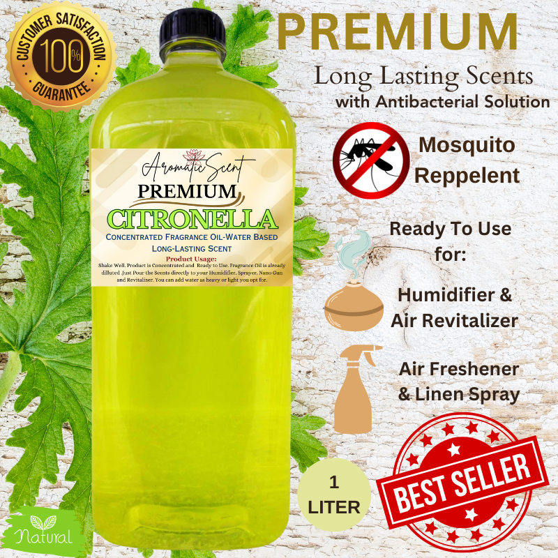 PREMIUM STRONG CITRONELLA Mosquitoes Repellent 1L w/ Antibacterial ...