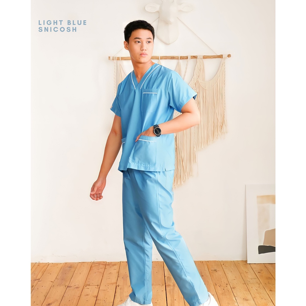 Korean Style | Premium Cotton Scrub Suit Set | Snicosh | Lazada PH
