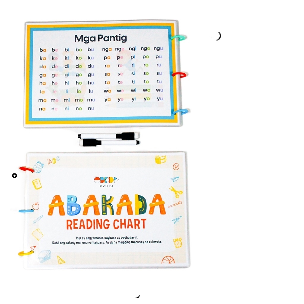 Laminated Abakada Reading Book/Chart for Toddlers/Preschoolers ...