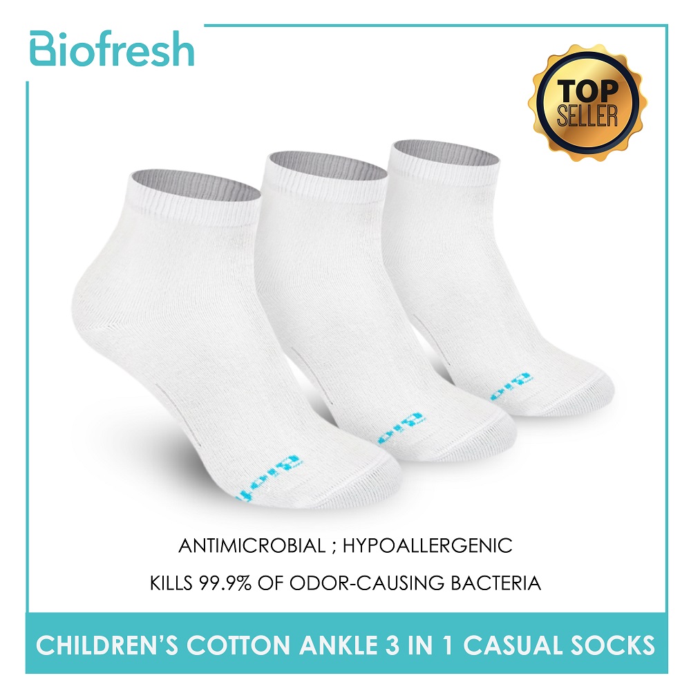 Biofresh RBCKG19 Children's Cotton Ankle Casual Socks 3 pairs in a pack ...