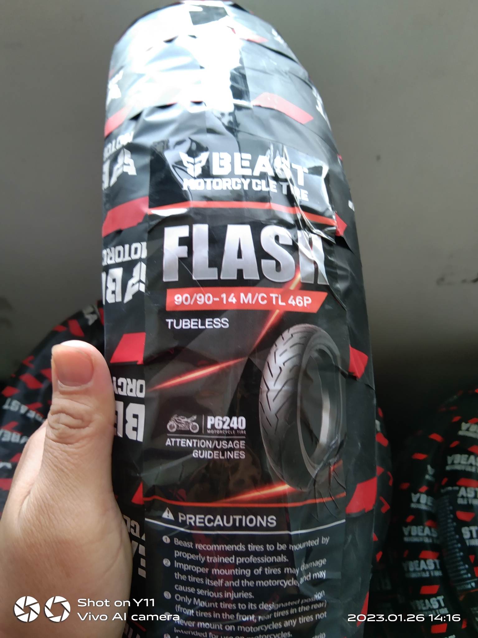 BEAST FLASH TUBELESS TIRE 90X90X14 | Lazada PH