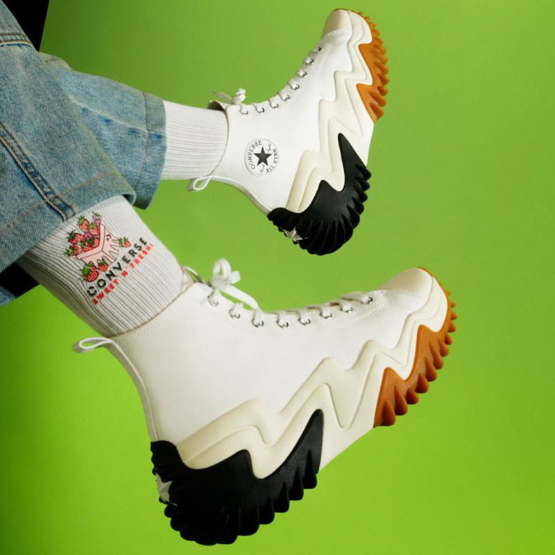 Converse Run Star Motion Wavy Thick Soled Raised Canvas Shoe worn by ...