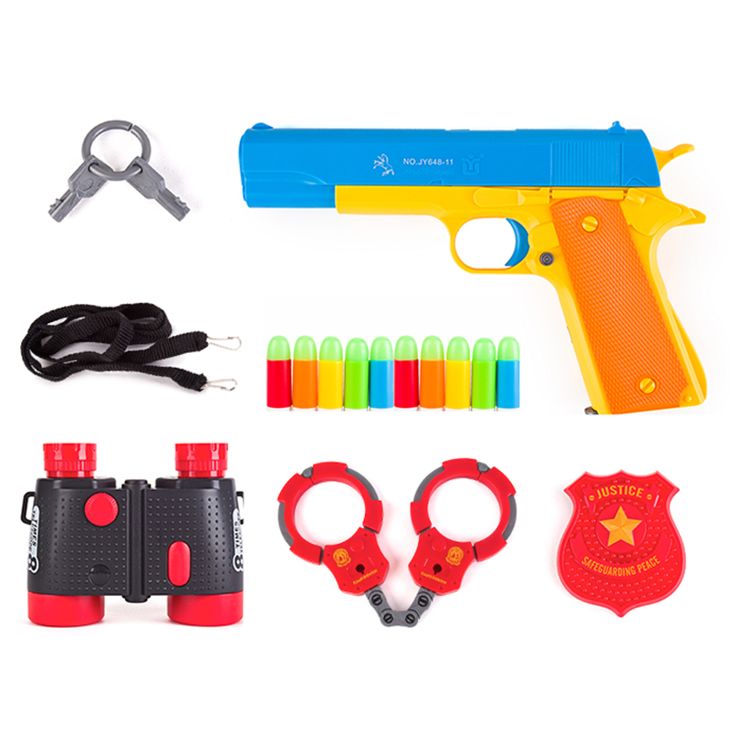 Boys versus soft guns Desert Eagle police pistol toy set with glasses ...