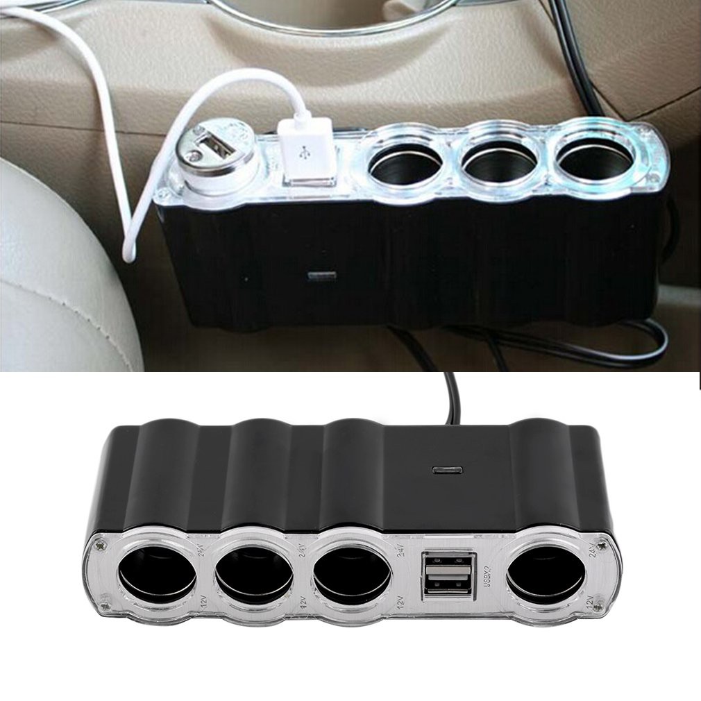 4 Way Multi Socket Car Splitter USB Plug Adapter Charger | Lazada PH