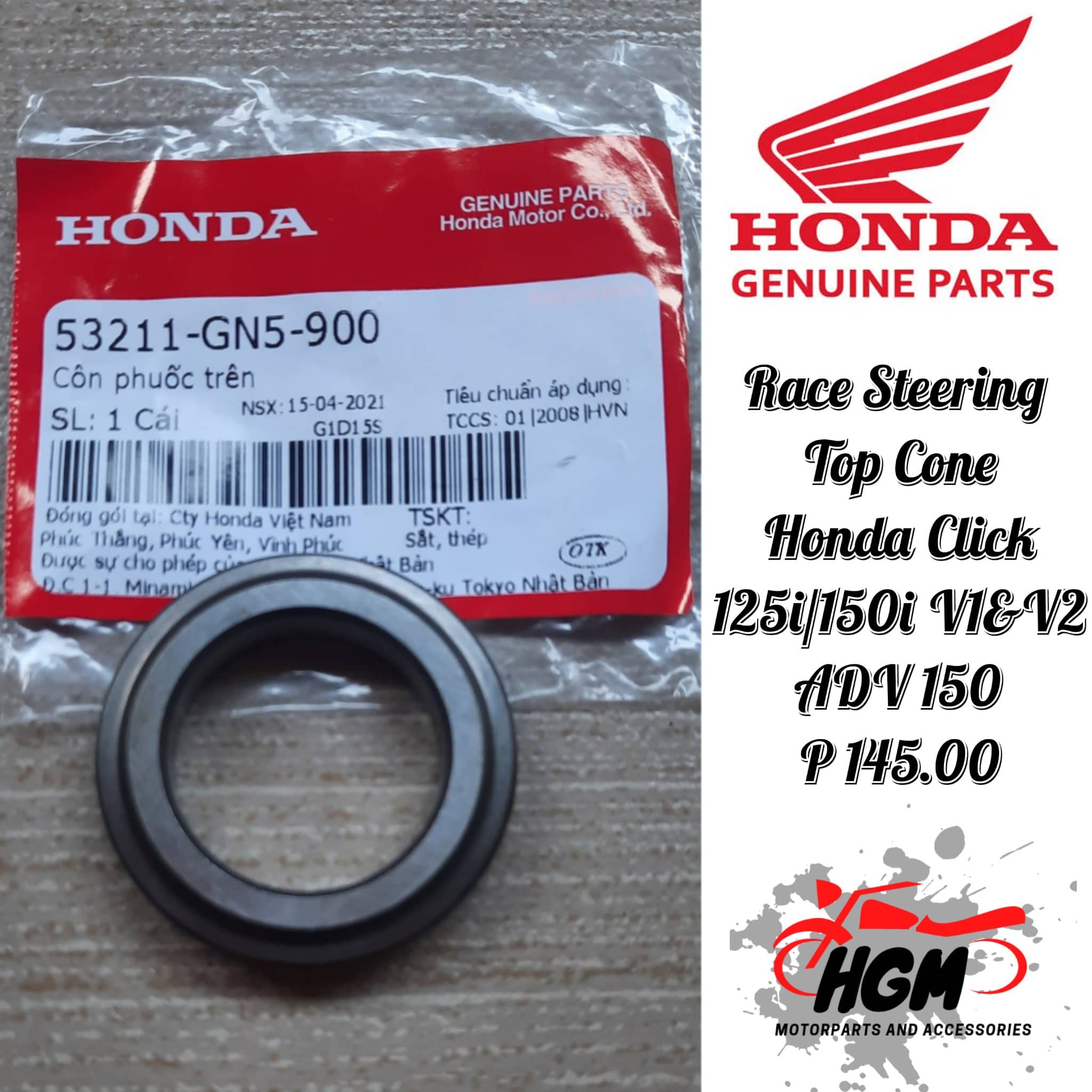 RACE STEERING TOP CONE CLICK 125i,150i,ADV150 (53211-GN5-900) | Lazada PH