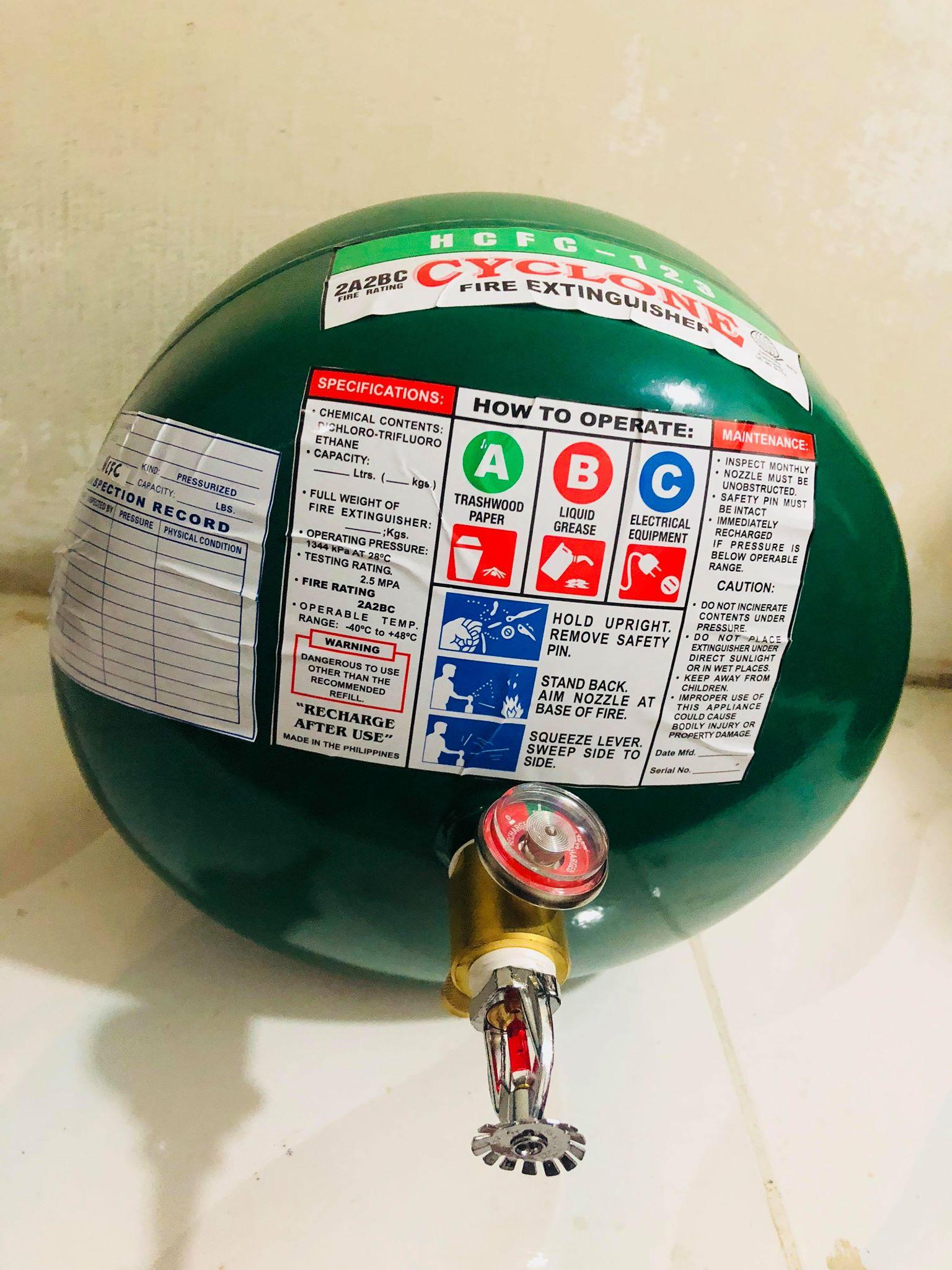 HCFC 123 20 LBS Ceiling Type Fire Extinguisher CYCLONE HCFC 20lbs Clean HCFC 123 20 LBS Ceiling Type Fire Extinguisher CYCLONE HCFC 20lbs Clean