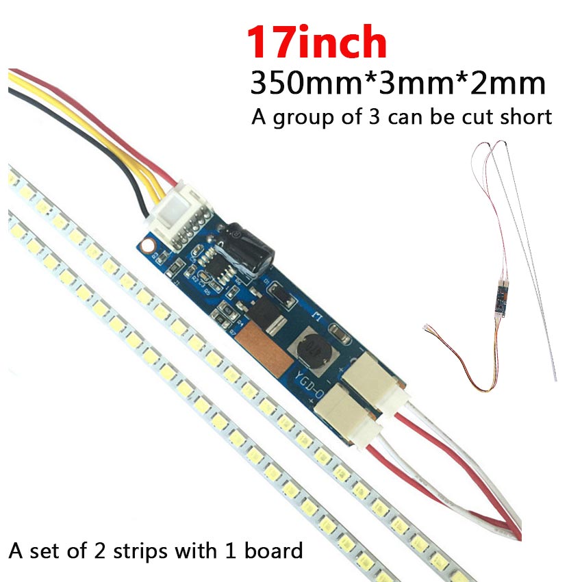 350mm LED Backlight Strip kit LED constant current step-up board 12-30V ...