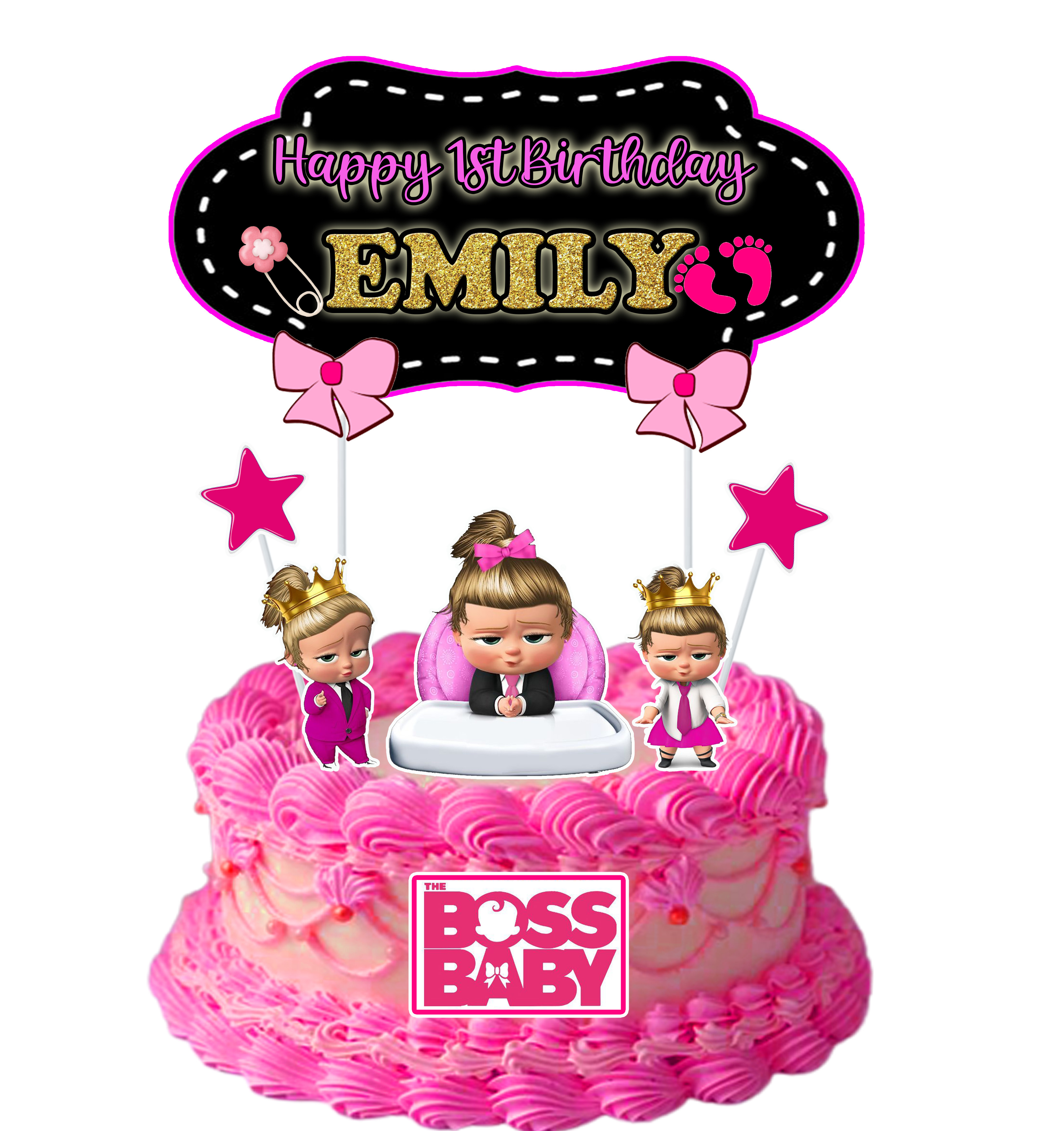BOSS BABY GIRL VERSION CAKE TOPPER | Lazada PH