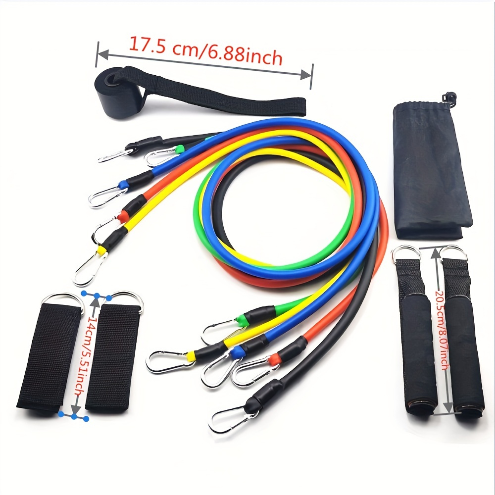 11-piece Fitness Resistance Band Pull Rope Yoga Elastic Band Upgrade ...
