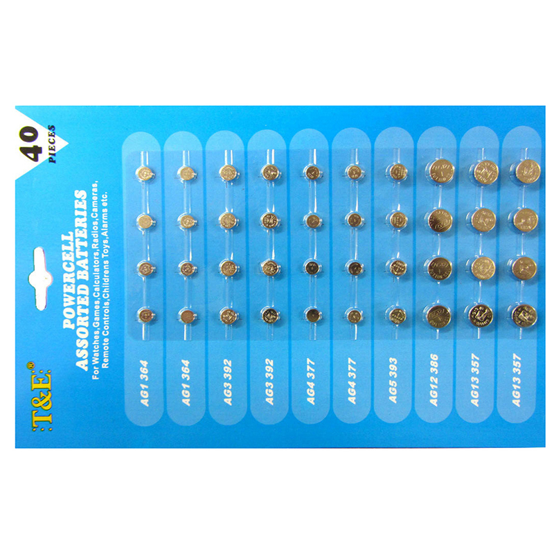 yaojun NEW 40 x ASSORTED BUTTON CELL WATCH BATTERY AG 1 / 3 / 4 / 5 ...