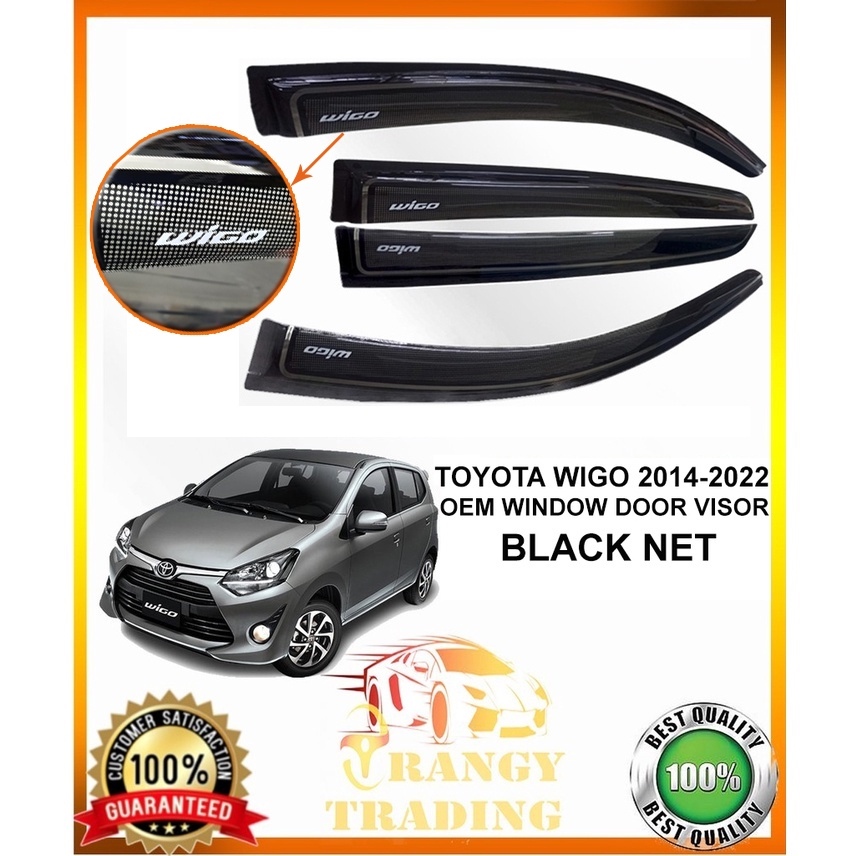 Toyota Wigo 2014 to 2023 INJECTION / OEM Window door visor BLACK ...