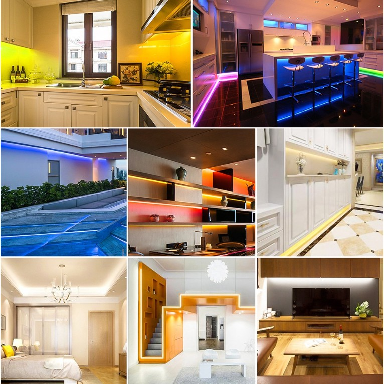 5m/ 5050 RGB Colorful Soft Strip Lights with 44-key Remote Control Set ...