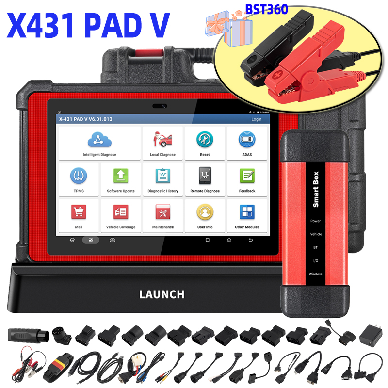 LAH X431 PAD V Online Programming Car Diagnostic Tools Full Systems ECU Coding Key Programmer ...